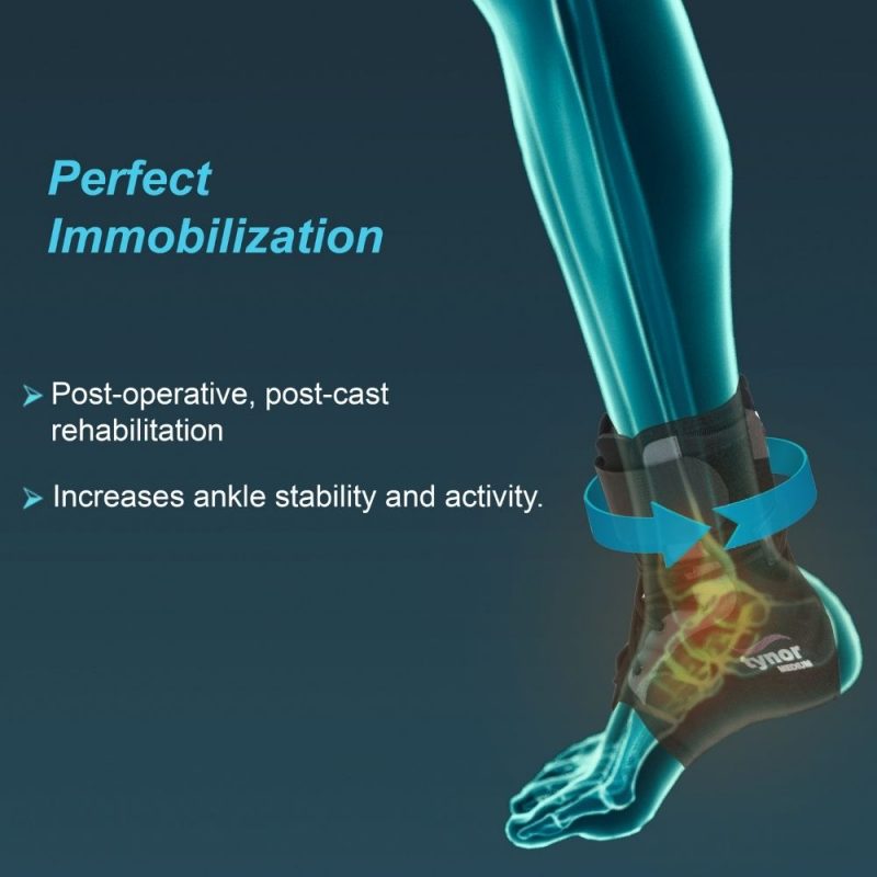 Tynor Ankle Brace, Black, 1 Unit - FitMax