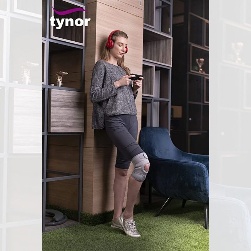 Tynor Knee Support Sportif (Neoprene), Grey, 1 Unit - FitMax