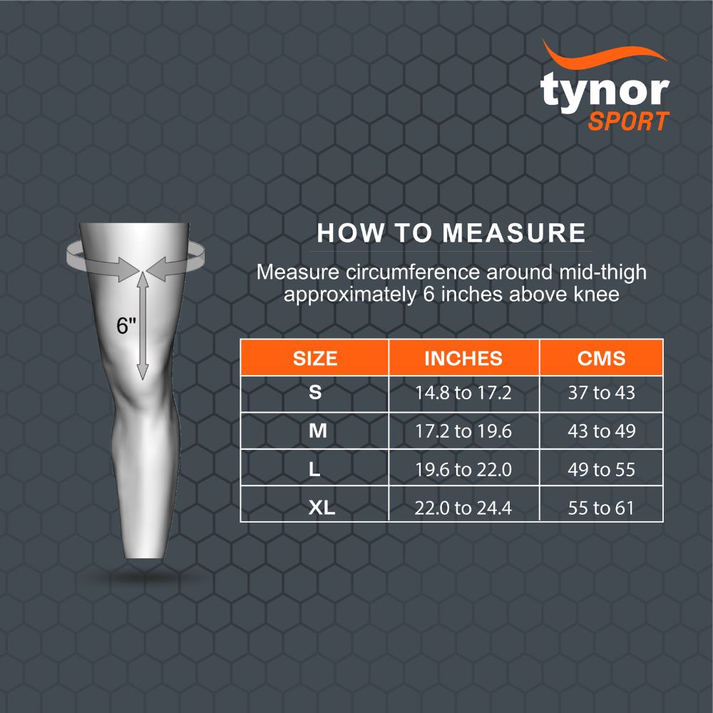 Tynor Knee Cap (Neo), Black & Orange, 1 Unit - FitMax